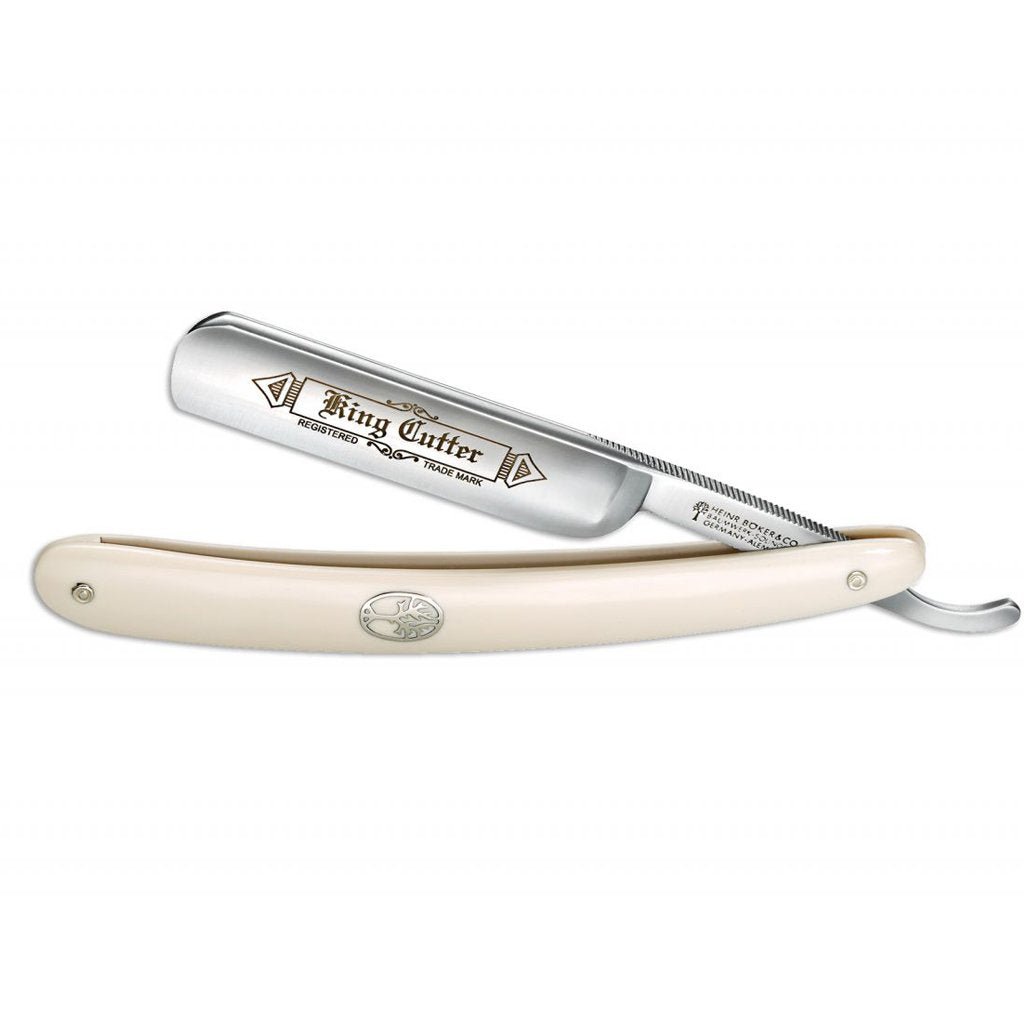 Boker King Cutter Straight Razor 5/8" White Carbon Steel – Naked Armor ...