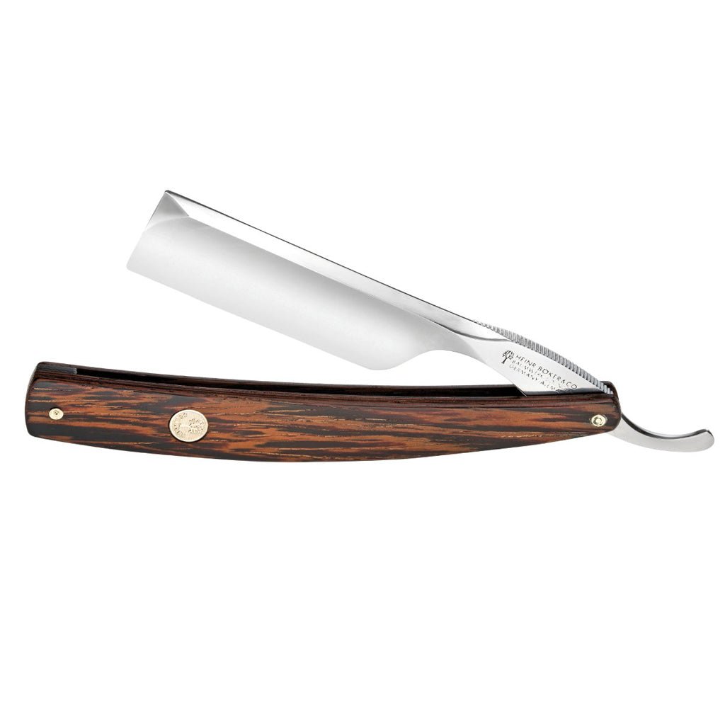 Boker The Celebrated Wenge Wood Square Point 6/8" Carbon Steel Straight ...